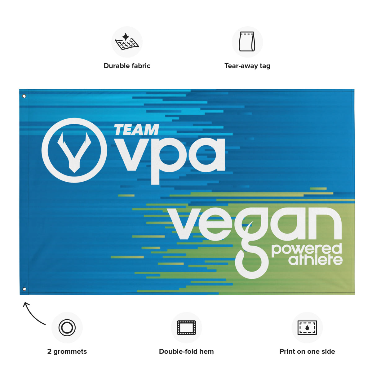Blue Team VPA Flag – Vegan Powered Athlete