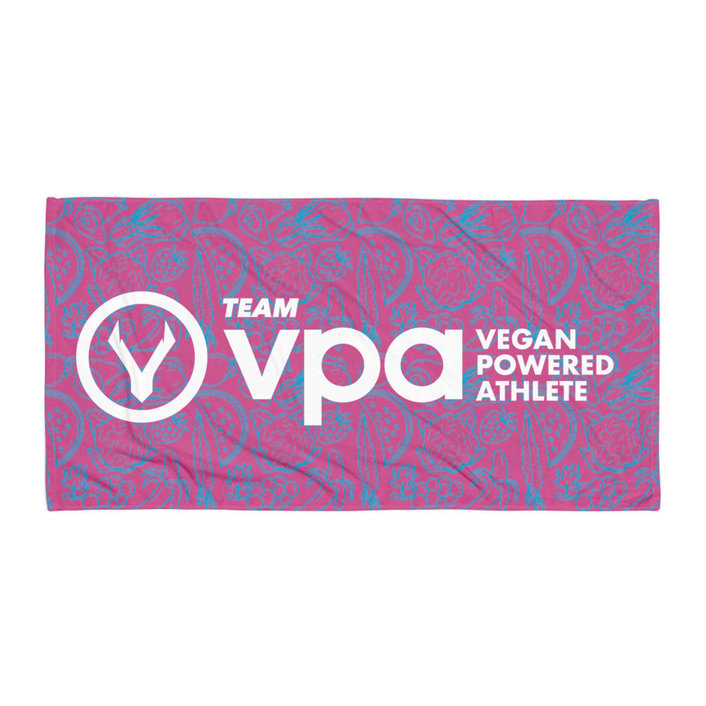 Team VPA 2026 Towel - Pink – Vegan Powered Athlete